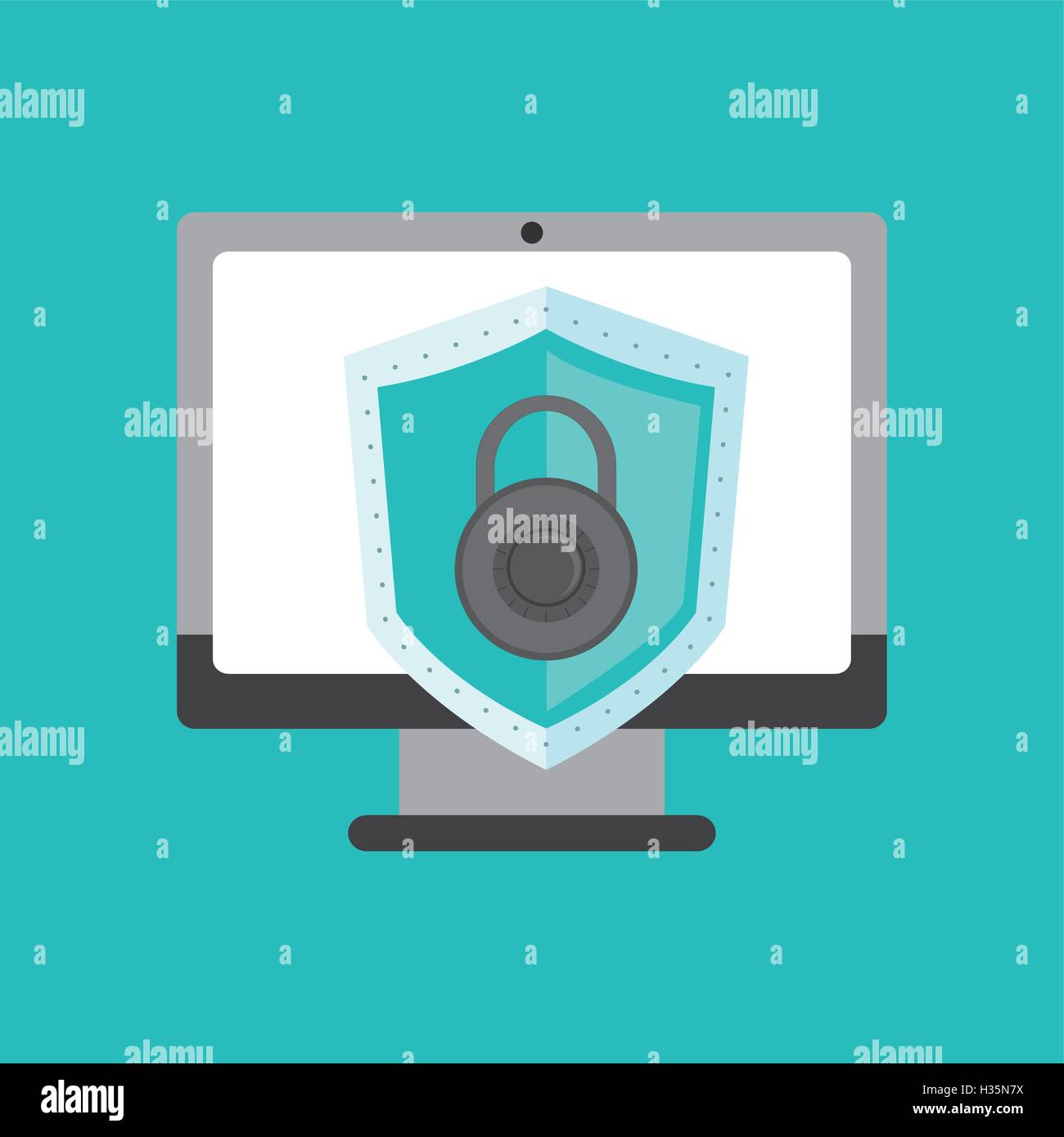 virtual security system icons image Stock Vector Image & Art - Alamy