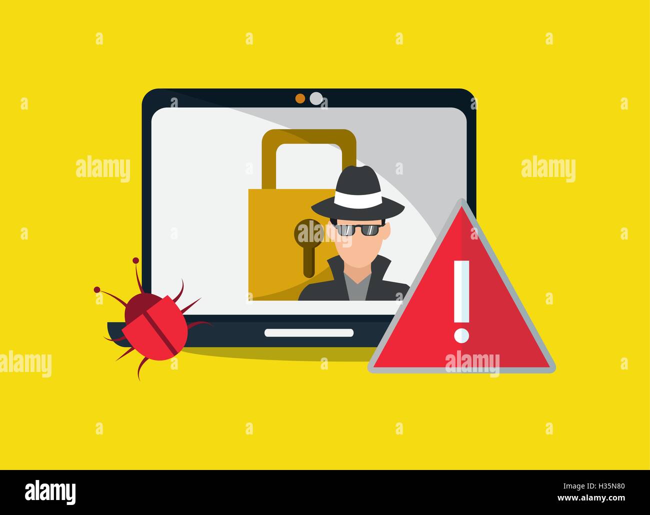 virtual security system icons image Stock Vector Image & Art - Alamy