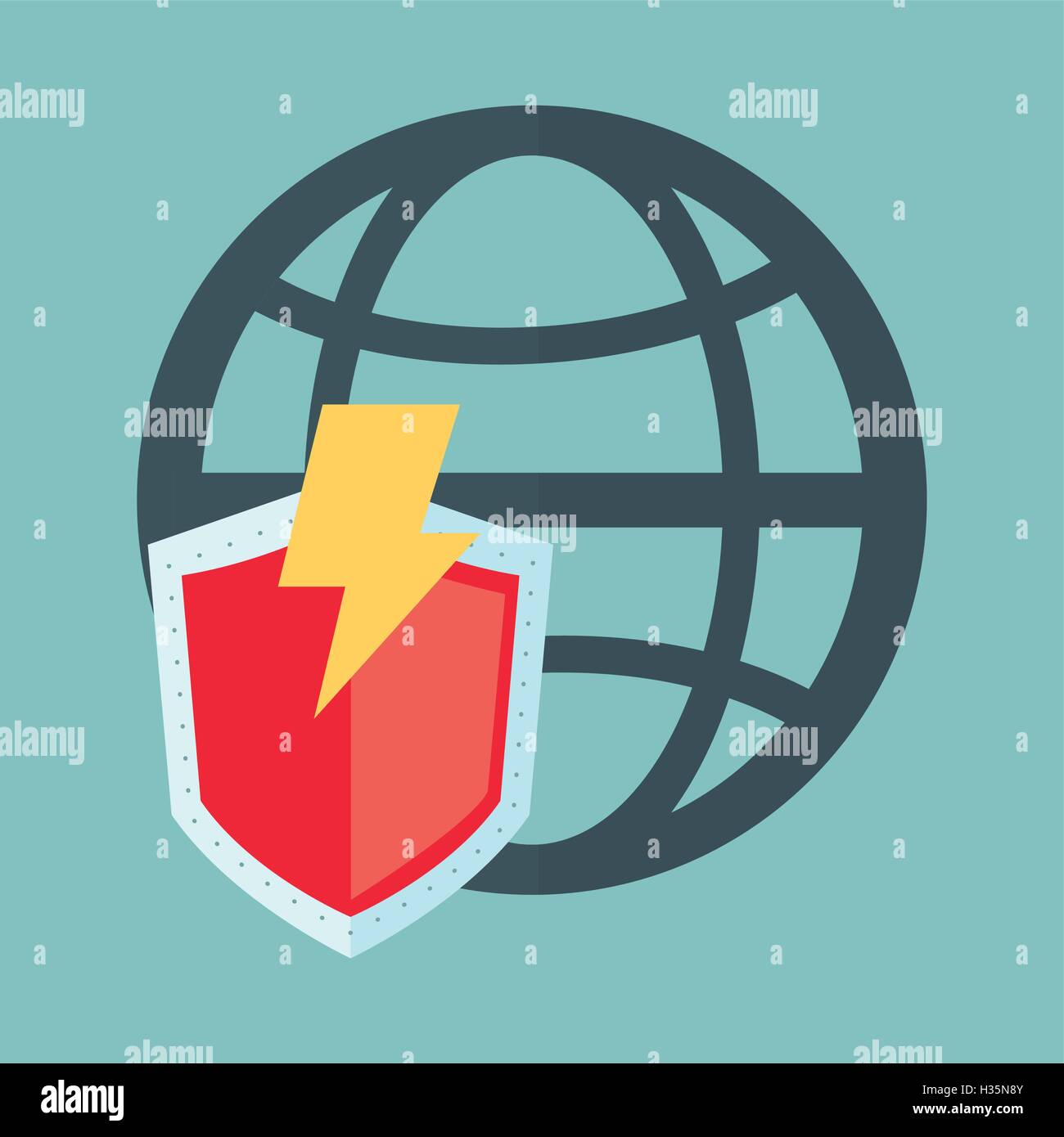 virtual security system icons image Stock Vector Image & Art - Alamy
