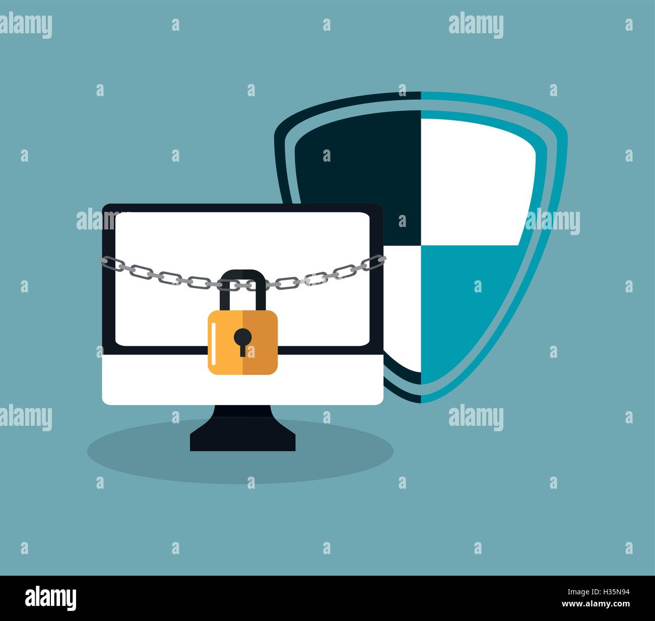 virtual security system icons image Stock Vector Image & Art - Alamy