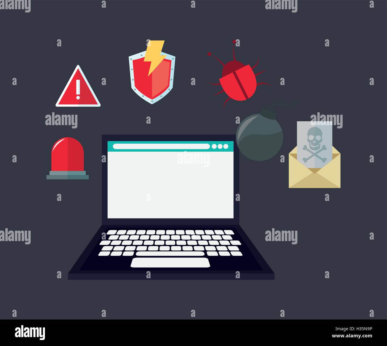 virtual security system icons image Stock Vector Image & Art - Alamy