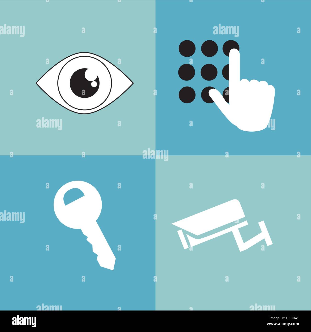 virtual security system icons image Stock Vector Image & Art - Alamy