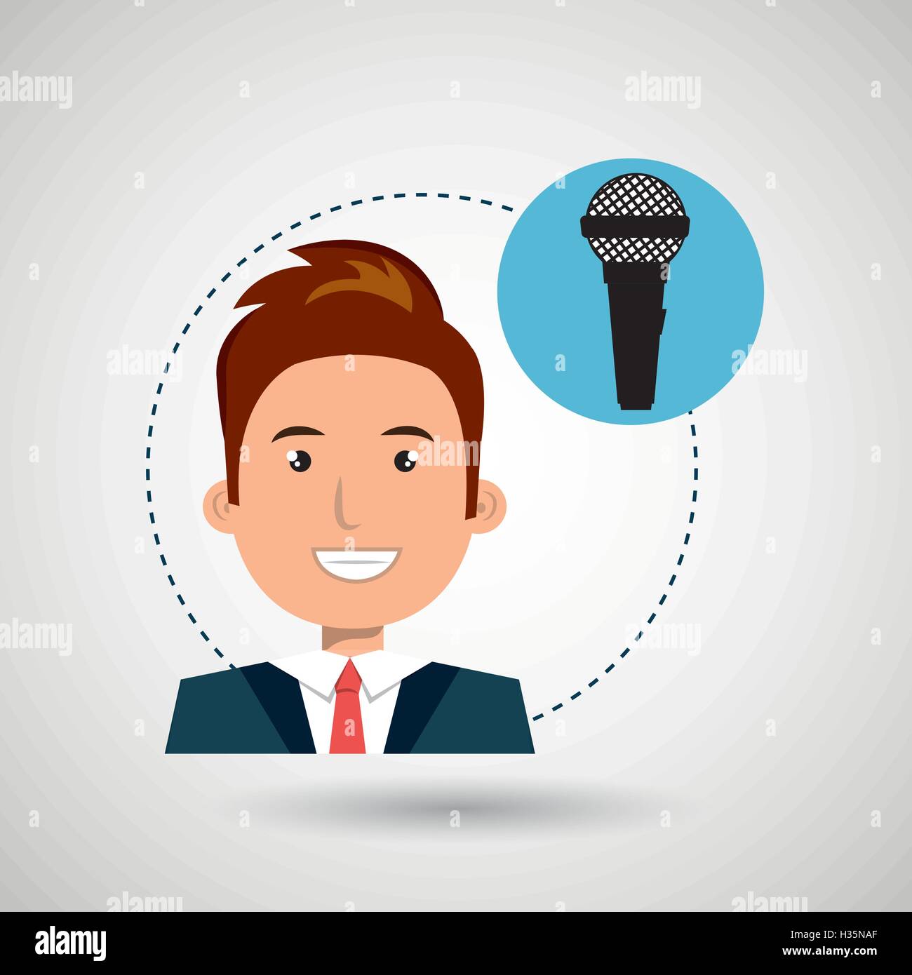 Red professional microphone audio Stock Vector Images - Alamy