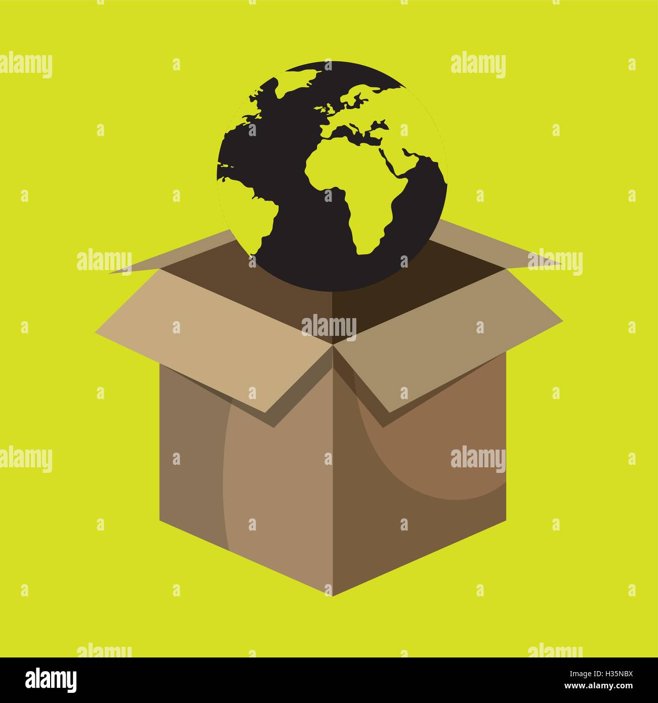 box global globe Stock Vector Image & Art - Alamy