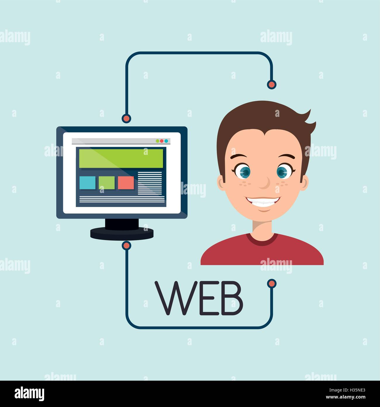 man cartoon web page Stock Vector Image & Art - Alamy