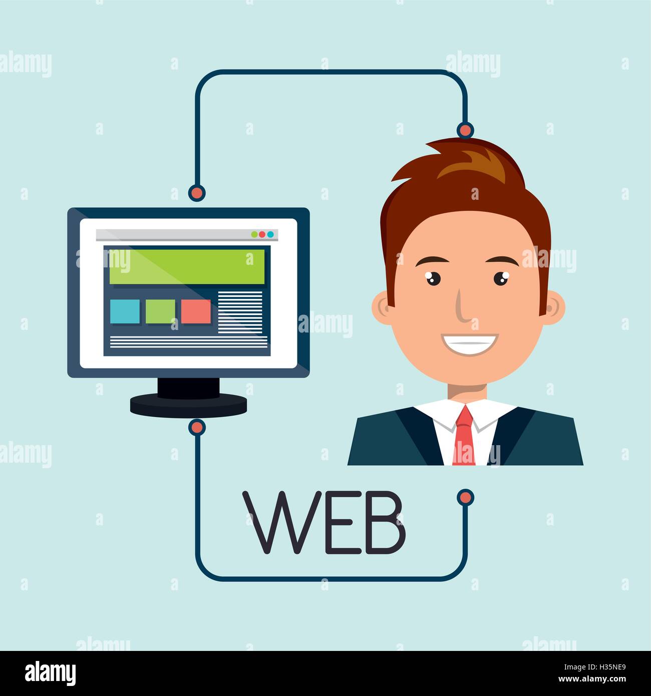 man cartoon web page Stock Vector Image & Art - Alamy