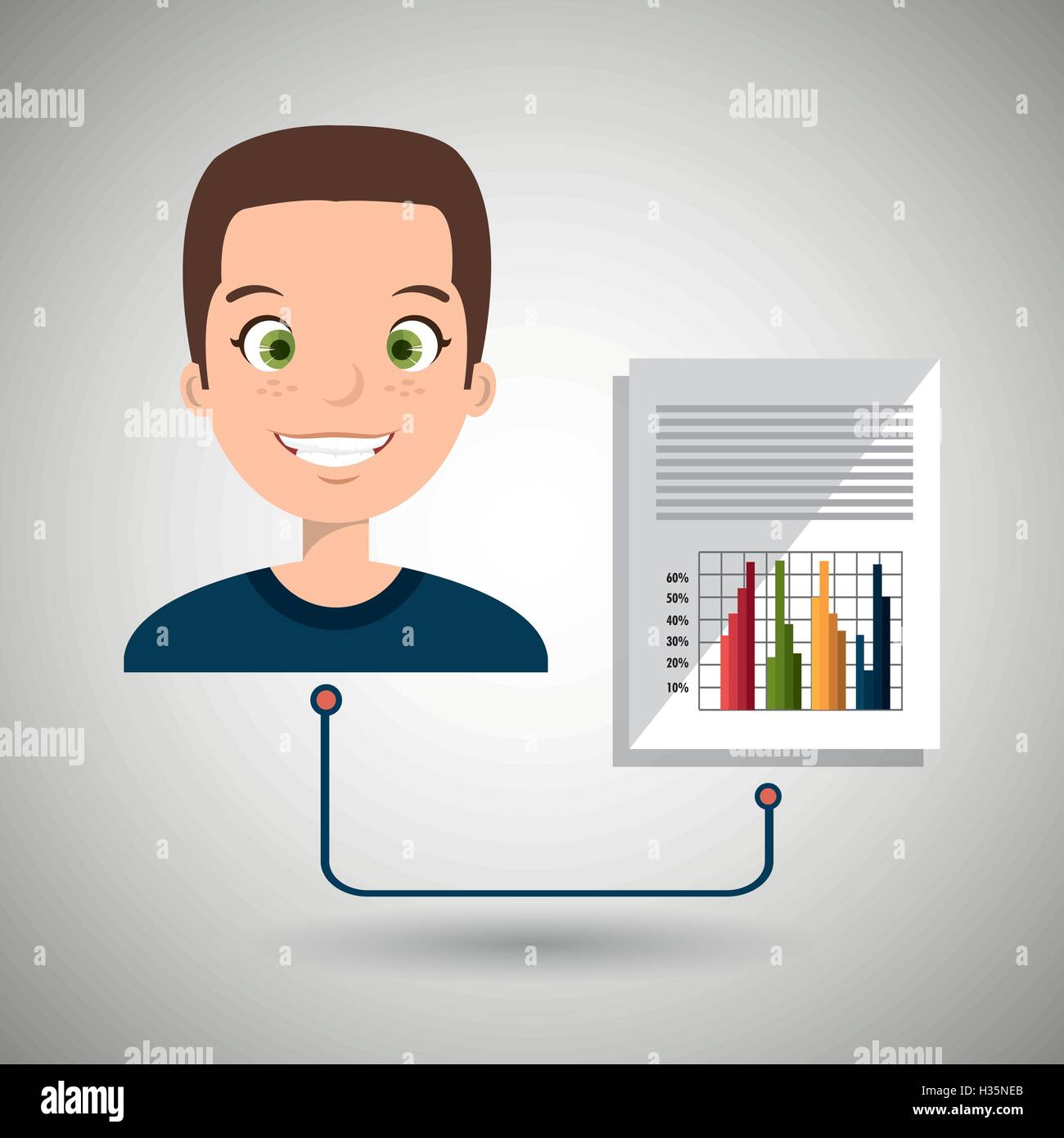man cartoon infographic statistics Stock Vector Image & Art - Alamy