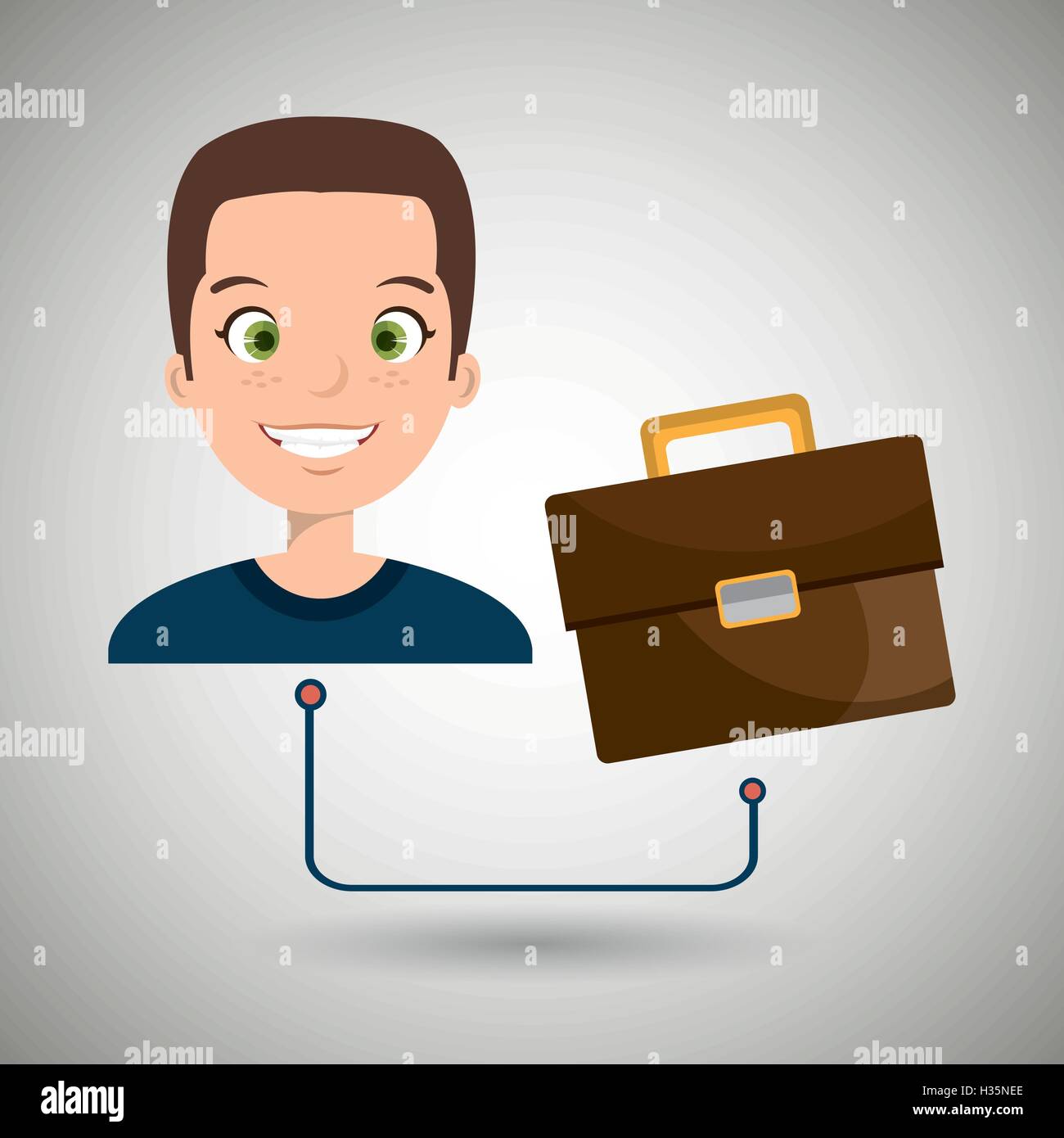 man cartoon suitcase business portfolio Stock Vector Image & Art - Alamy