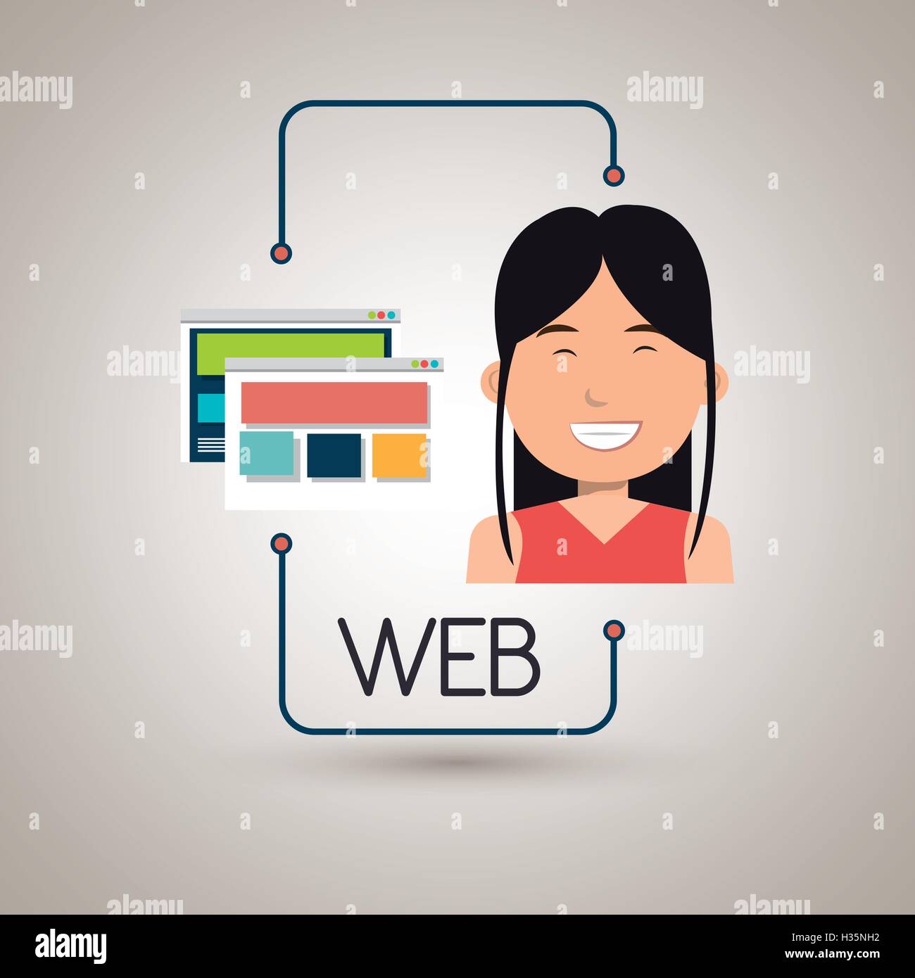 Woman hair net isolated Stock Vector Images - Alamy