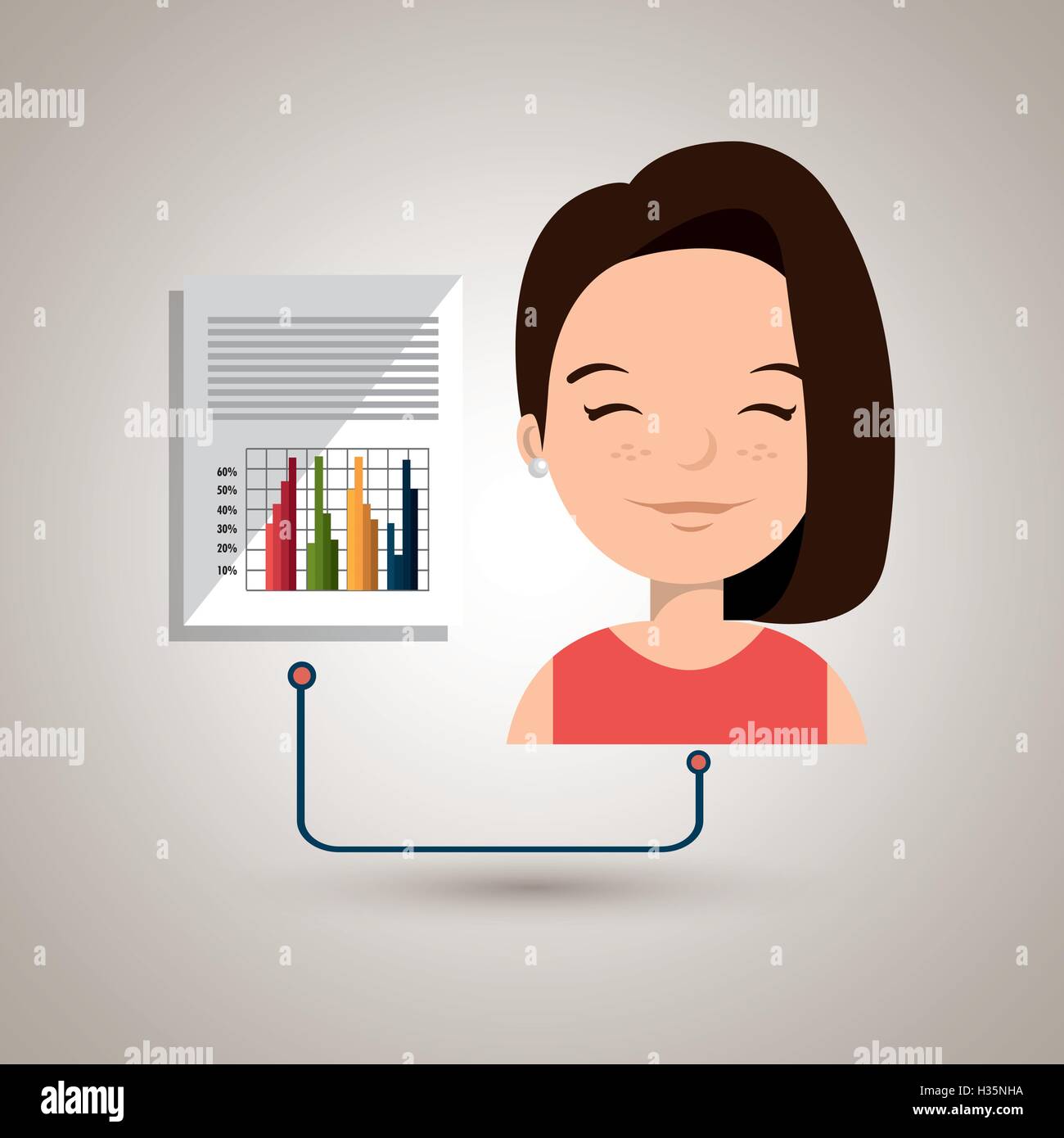 woman cartoon infographic statistics Stock Vector Image & Art - Alamy