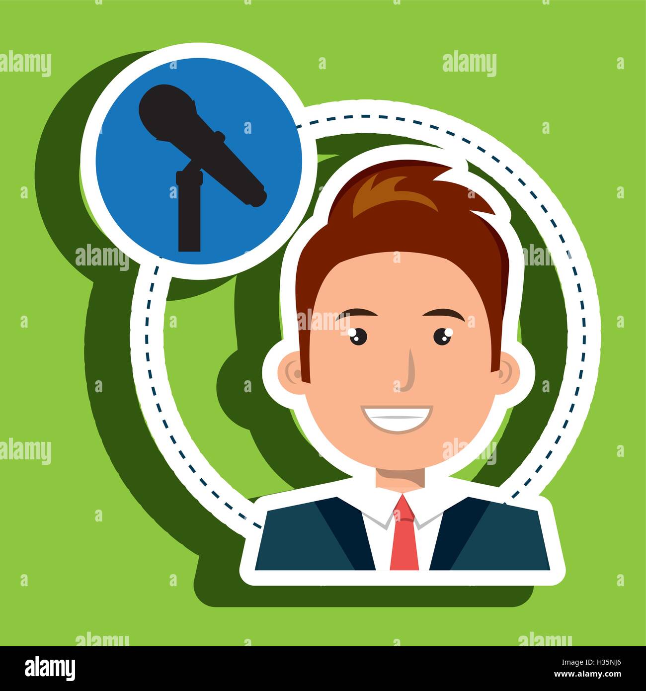 Red professional microphone audio Stock Vector Images - Alamy