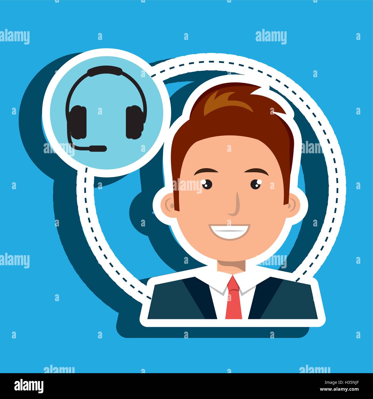 man headphone isolated design Stock Vector Image & Art - Alamy
