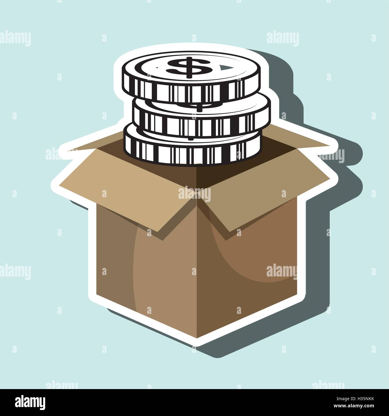 box currency money Stock Vector Image & Art - Alamy
