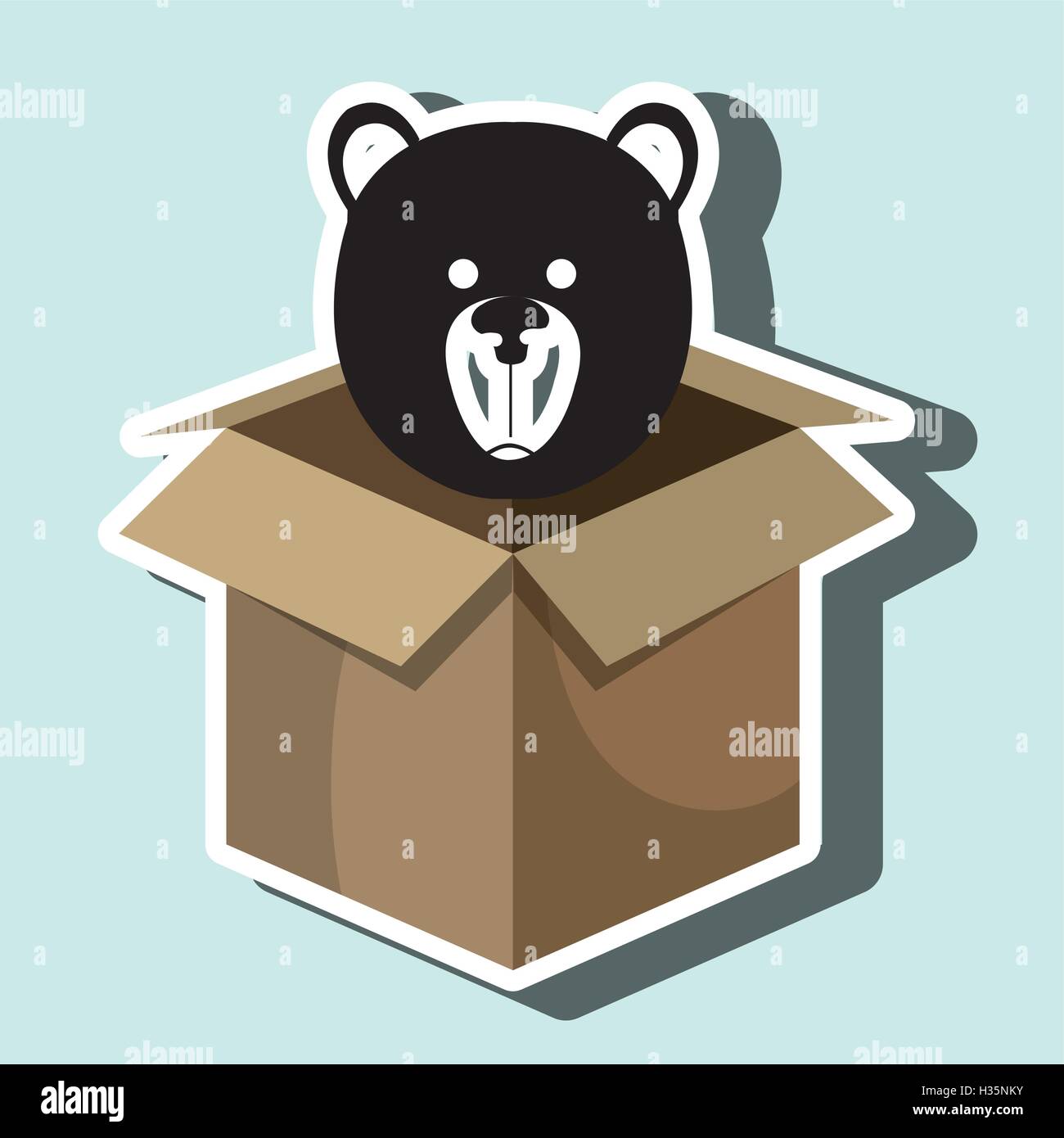 box bear toy Stock Vector Image & Art - Alamy