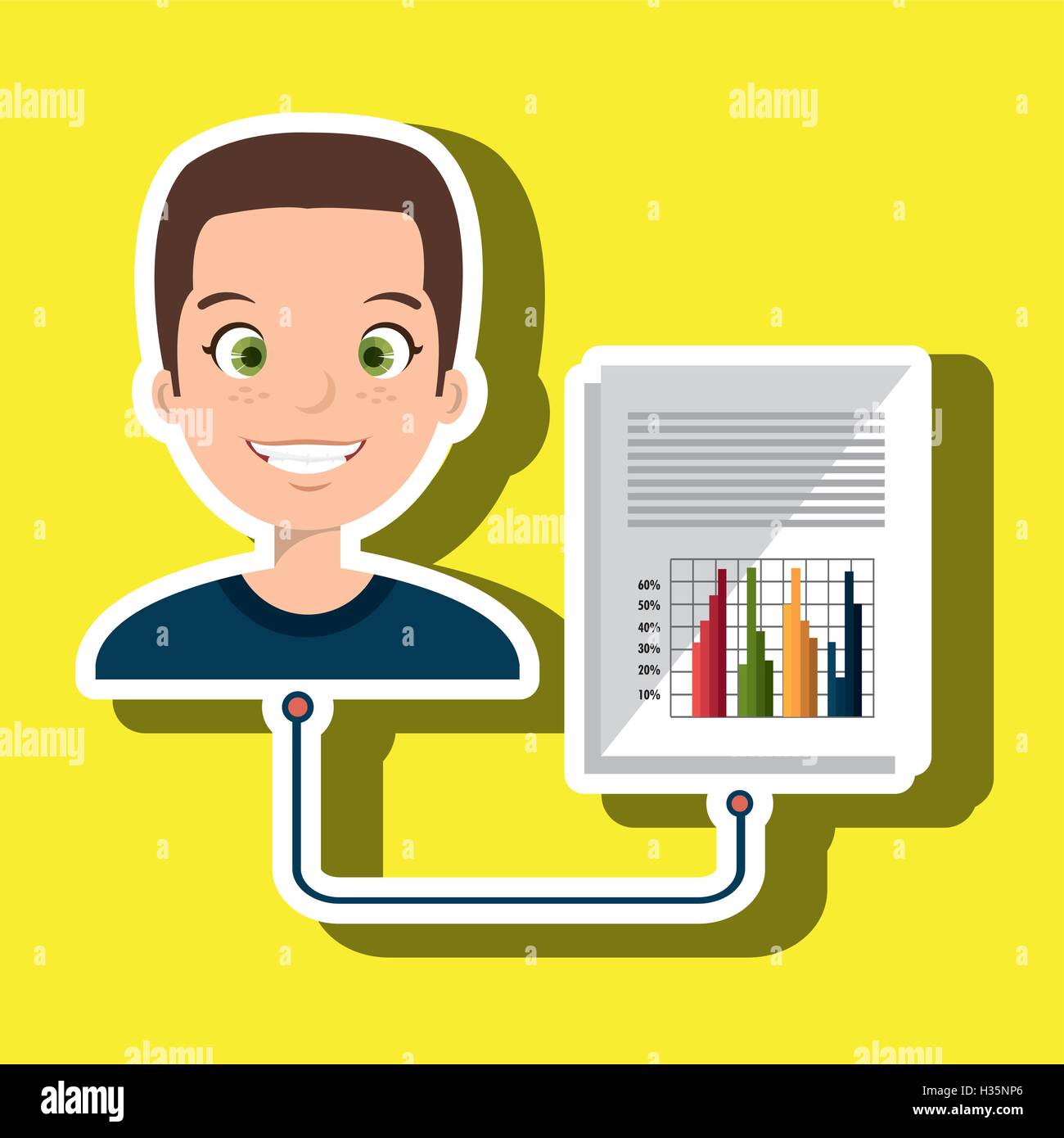 man cartoon infographic statistics Stock Vector Image & Art - Alamy