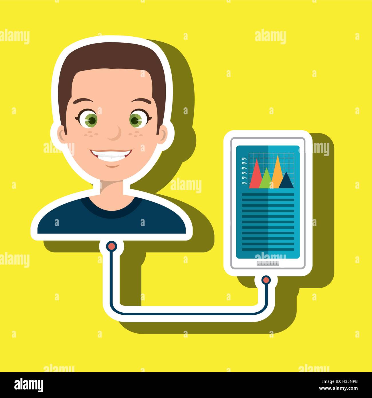 man cartoon infographic statistics Stock Vector Image & Art - Alamy