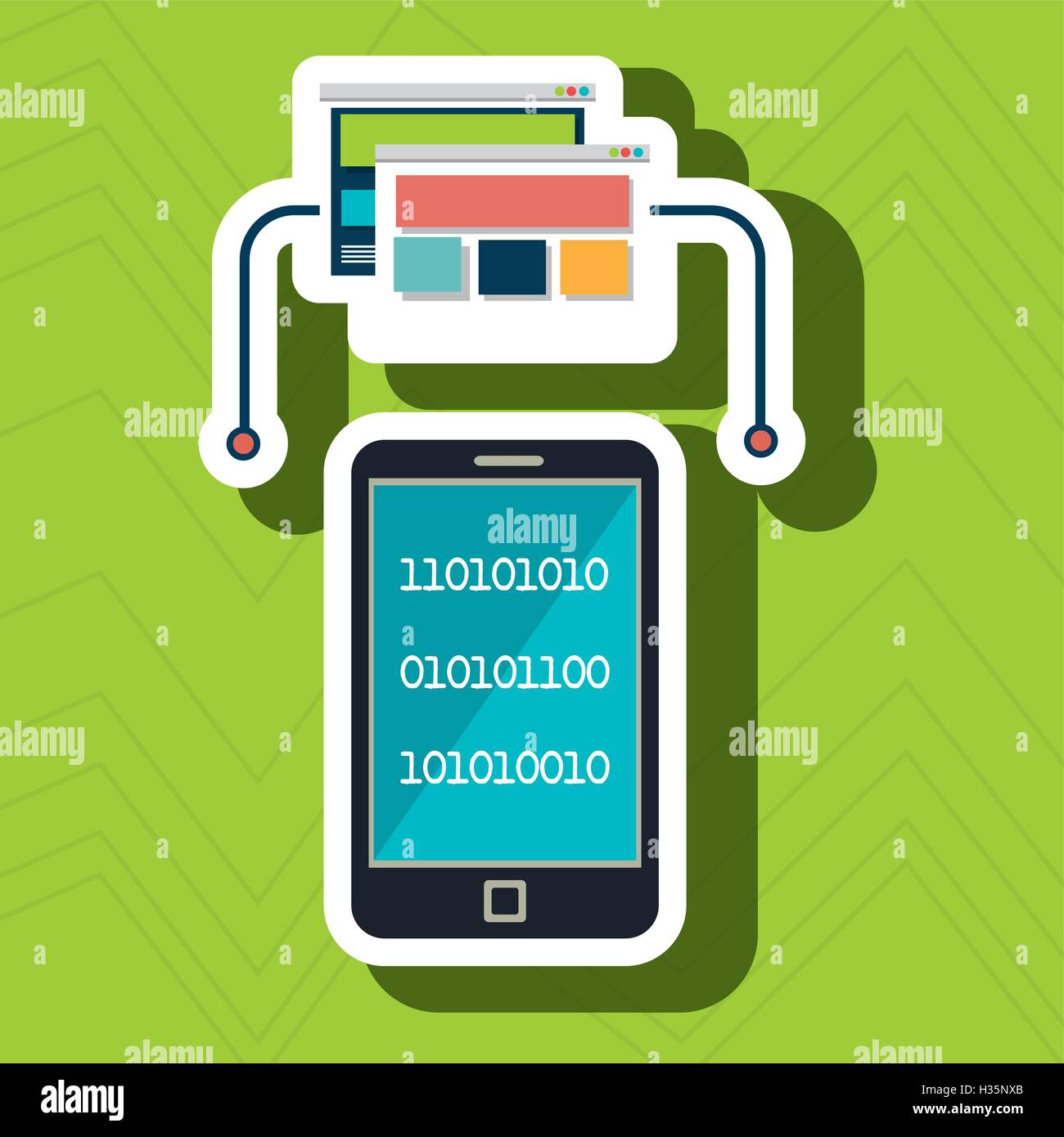 pc screen smartphone data binary Stock Vector Image & Art - Alamy