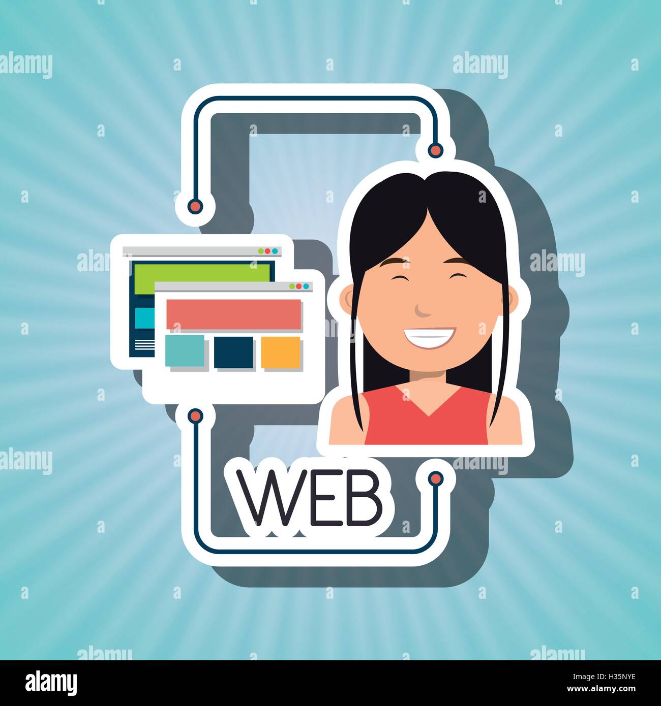 Woman hair net isolated Stock Vector Images - Alamy