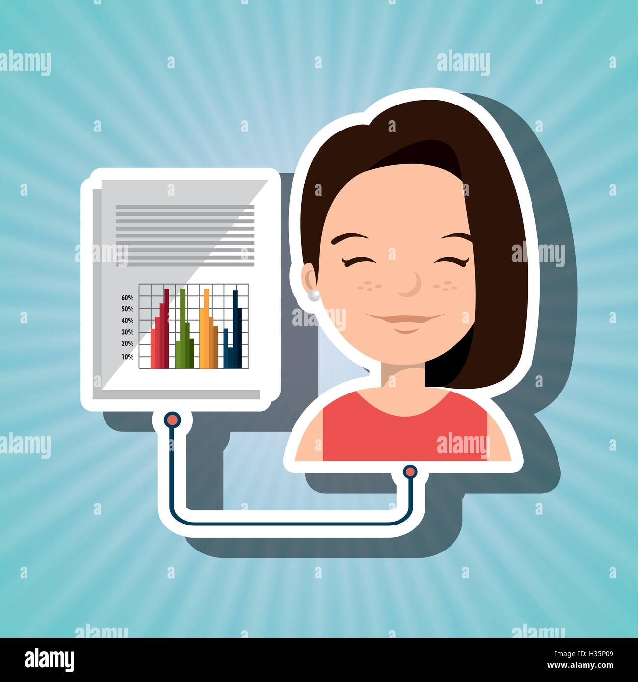 woman cartoon infographic statistics Stock Vector Image & Art - Alamy