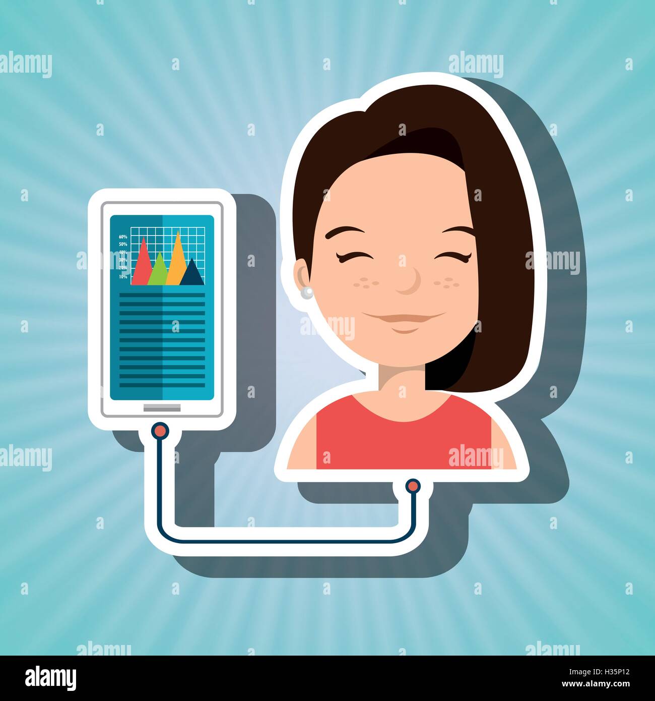 woman cartoon infographic statistics Stock Vector Image & Art - Alamy
