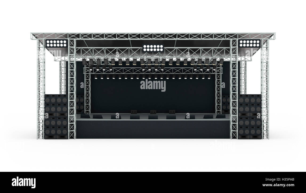 Concert stage front view hi-res stock photography and images - Alamy