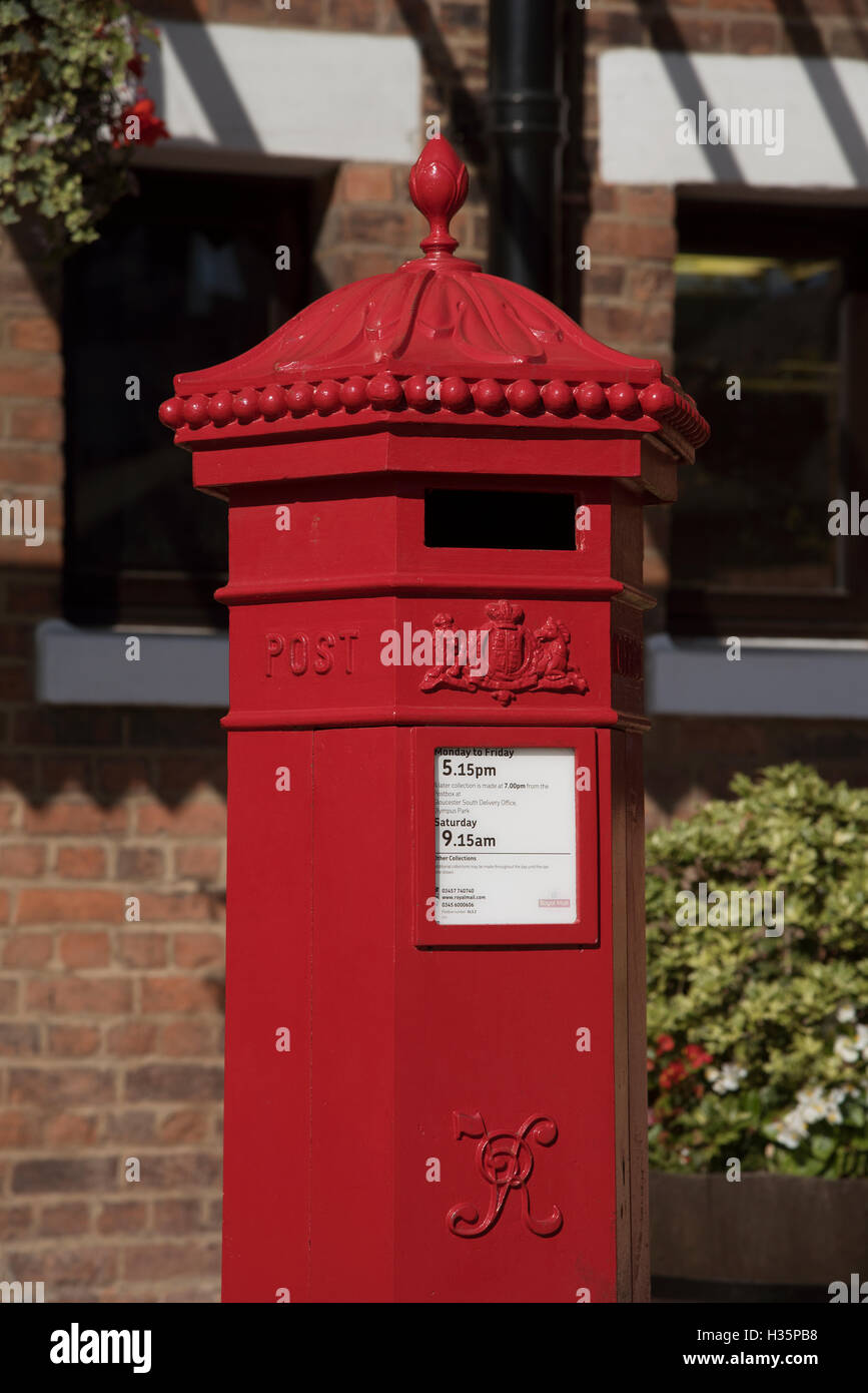 Red Letter box A Royal Mail freshly painted letter box which dates from ...