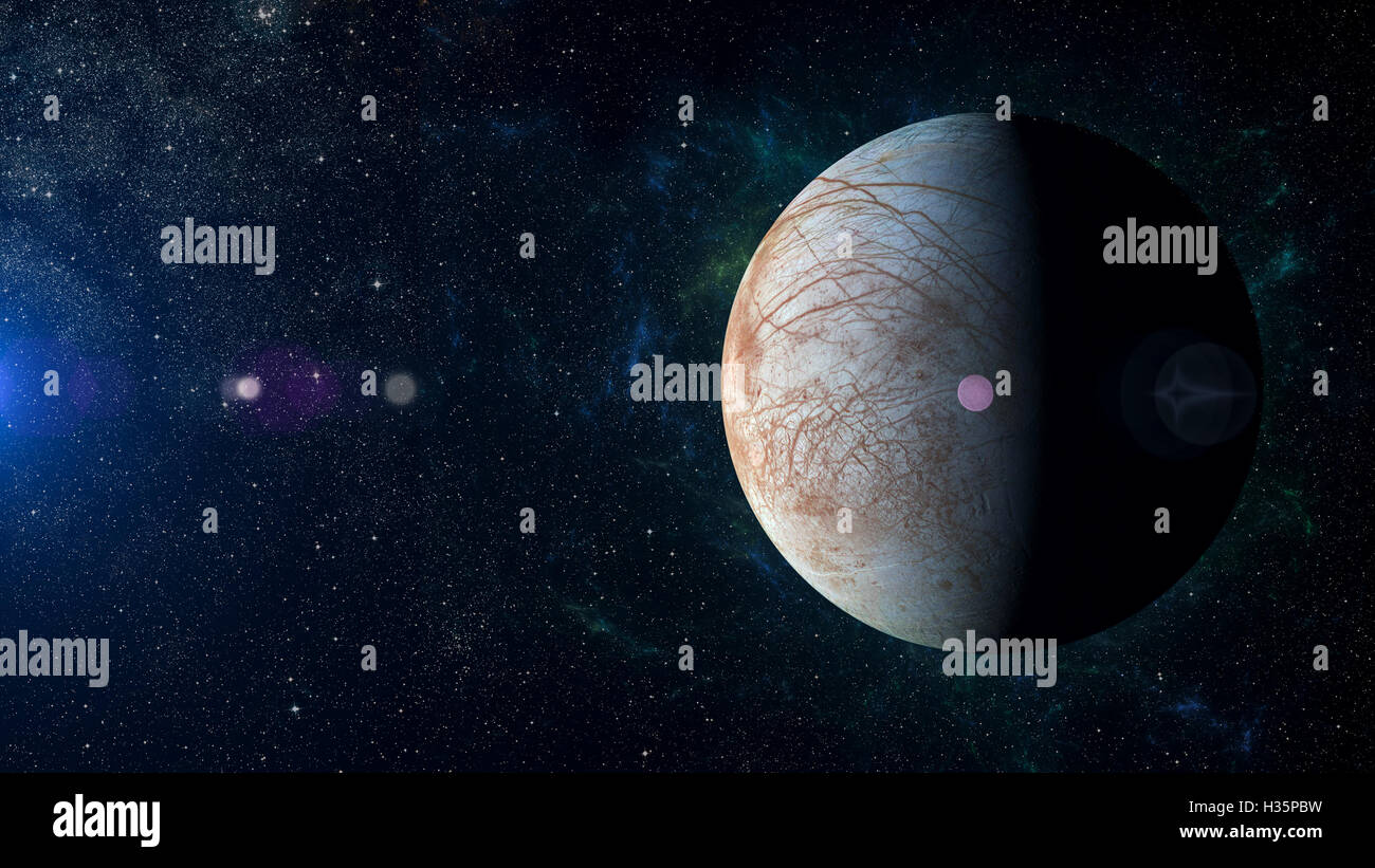 Solar system planet on nebula background Stock Photo - Alamy