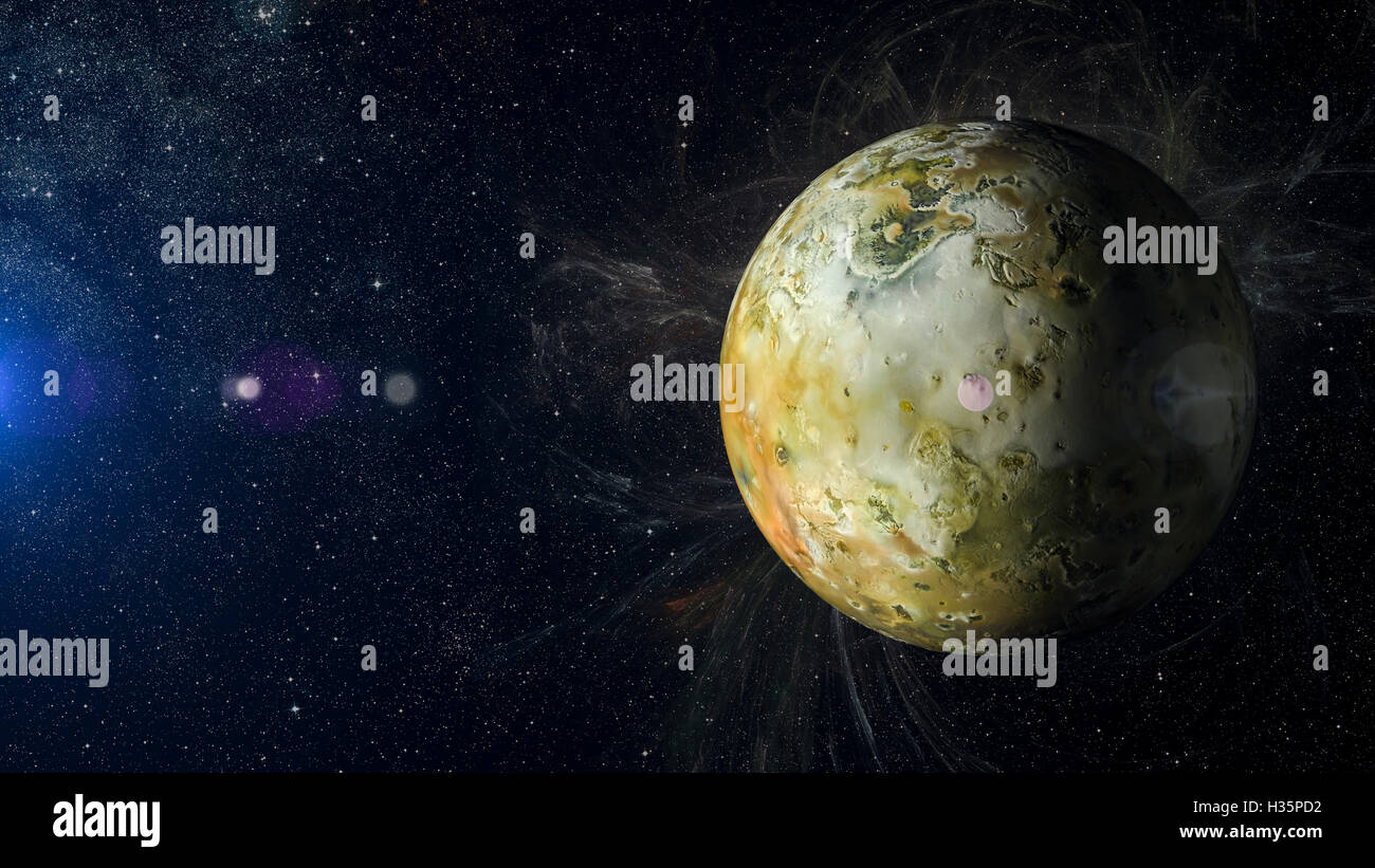 Solar system planet on nebula background 3d rendering Stock Photo - Alamy