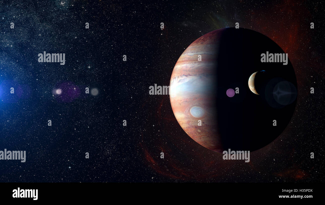 Solar system planet on nebula background Stock Photo - Alamy