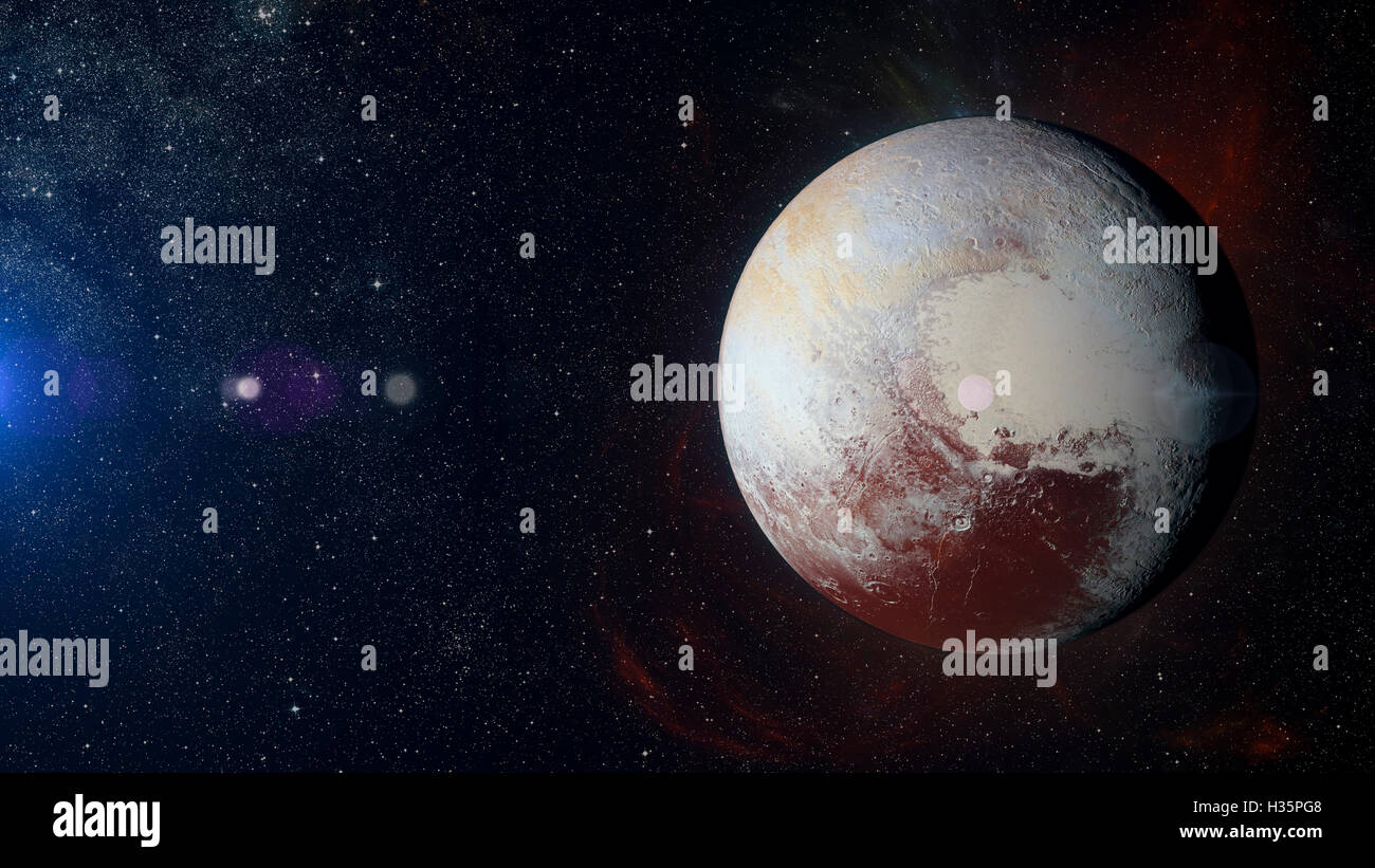 Solar system planet on nebula background Stock Photo - Alamy