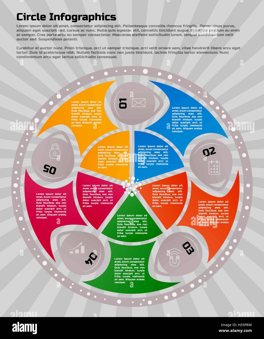 circular infographic design template Stock Vector Image & Art - Alamy