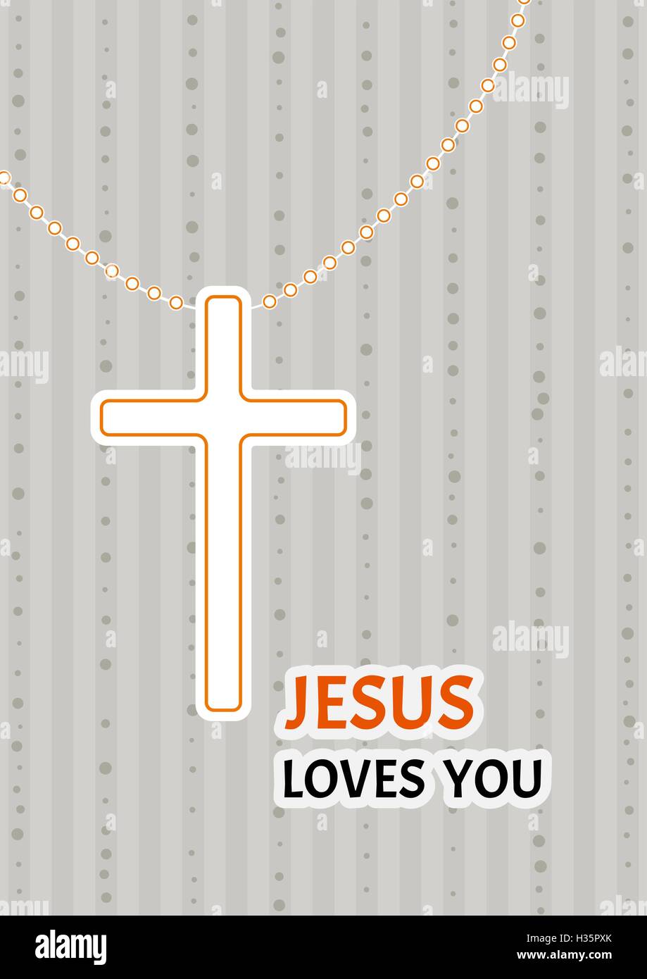 Cross on a chain Stock Vector Images - Alamy
