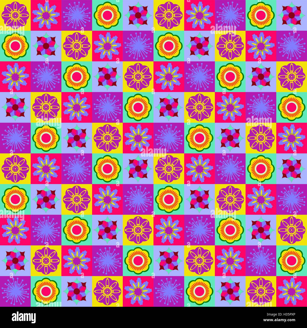 Geometric flower pattern hi-res stock photography and images - Alamy