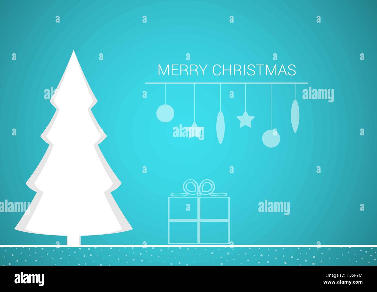 christmas illustration with hanged decoration Stock Vector Image & Art ...