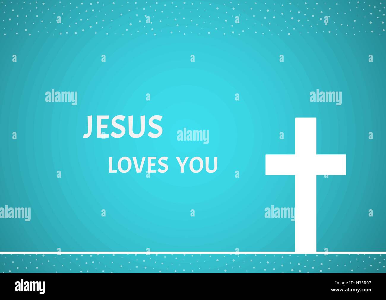 Christian cross on blue Stock Vector Images - Alamy