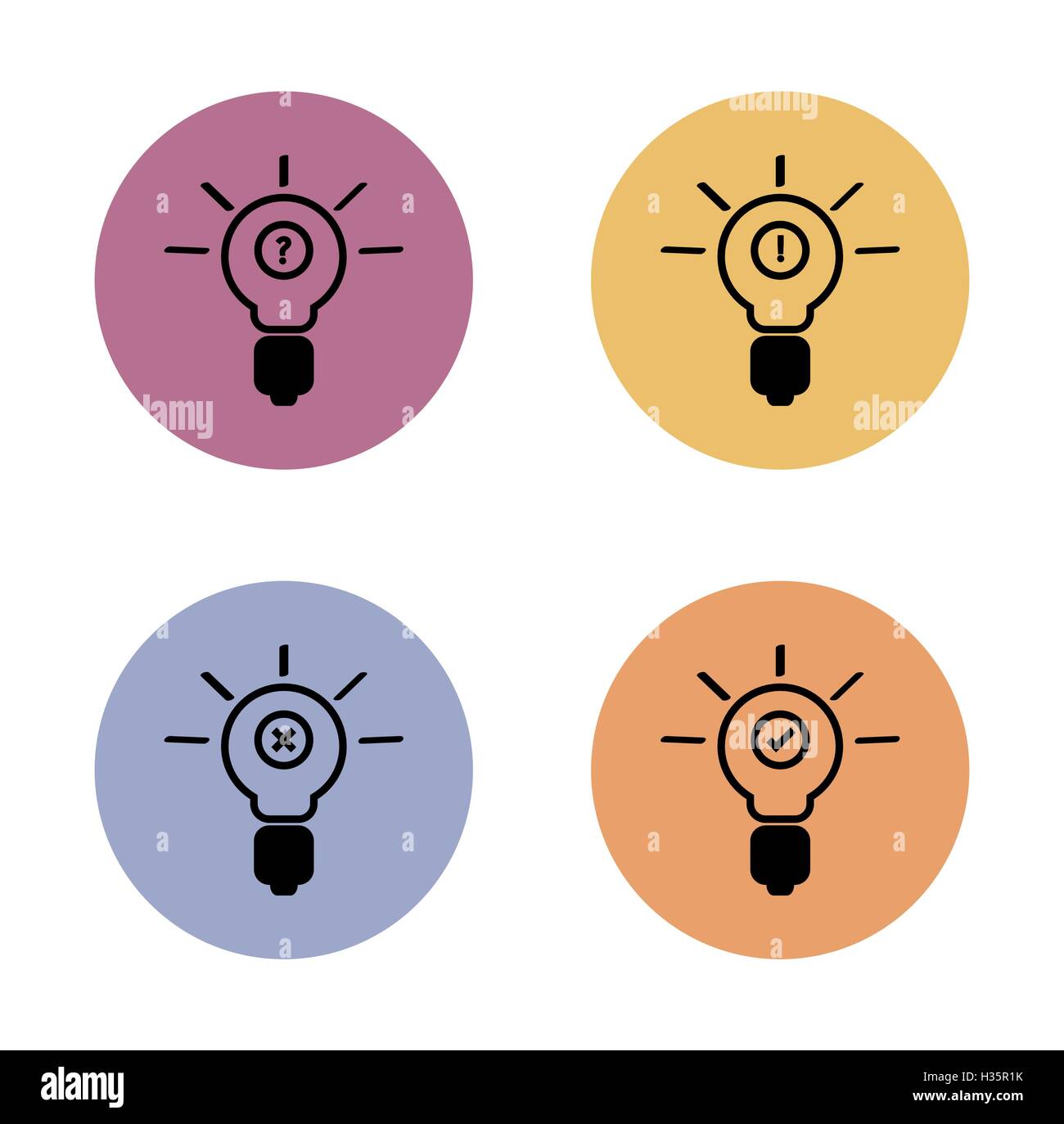 Idea lightbulb Stock Vector Images - Alamy
