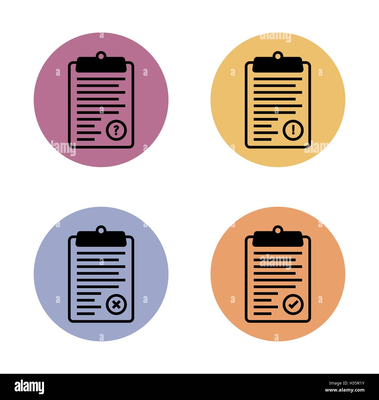 Clipboard plan check mark Stock Vector Images - Alamy