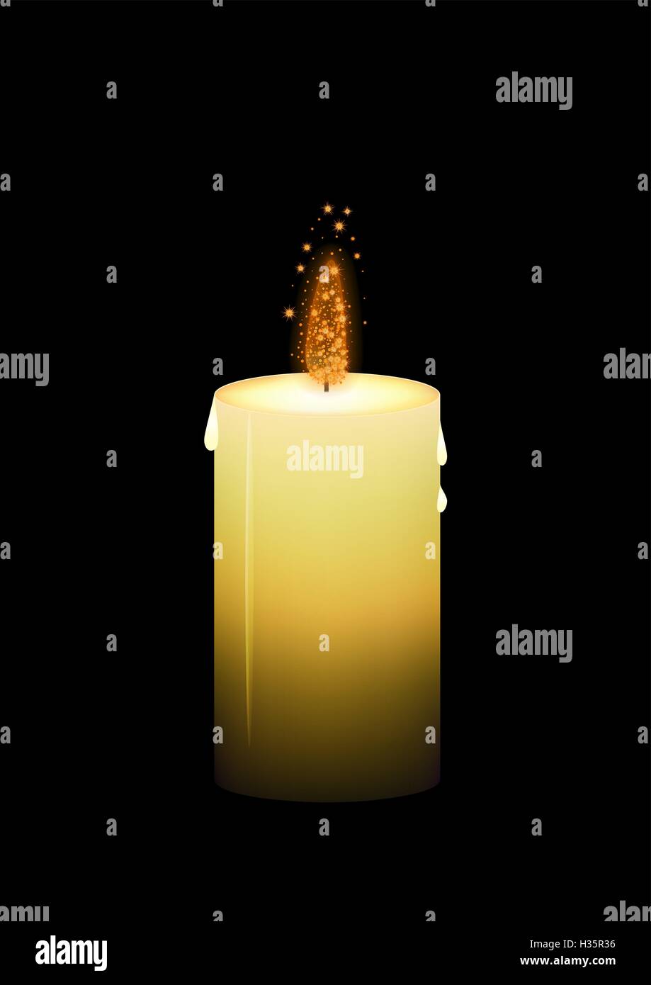 Fire of candle Stock Vector Images - Alamy