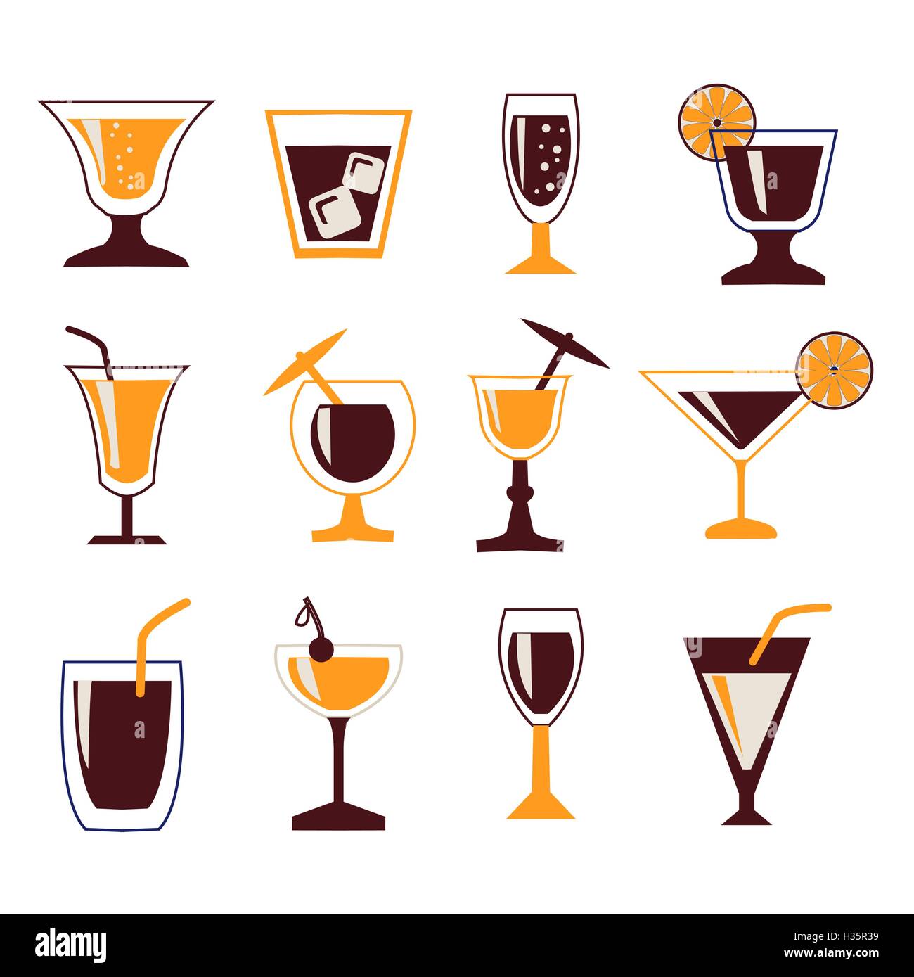 Drink drinks beverage painting Stock Vector Images - Alamy