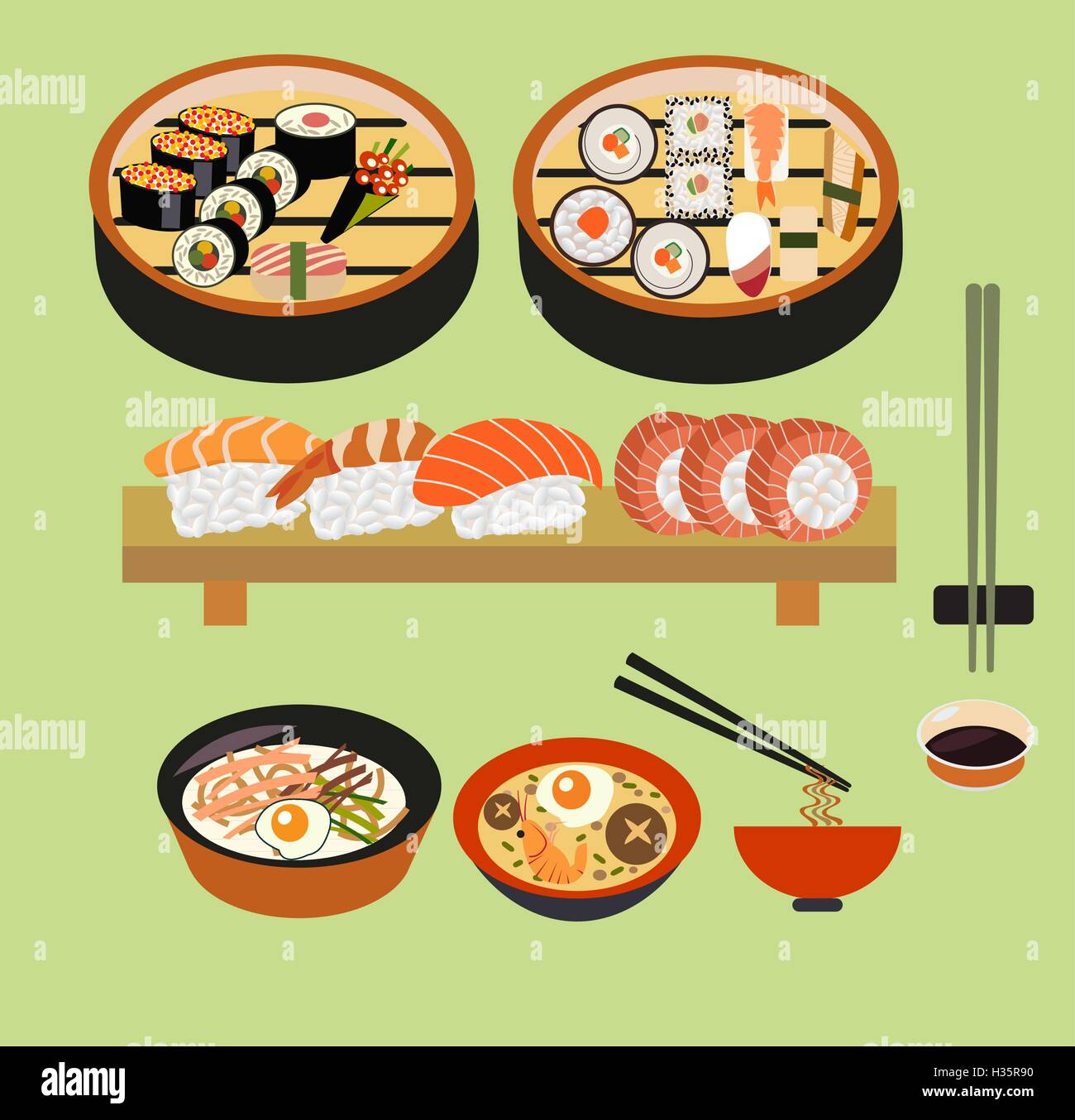 Tempura seafood Stock Vector Images - Alamy