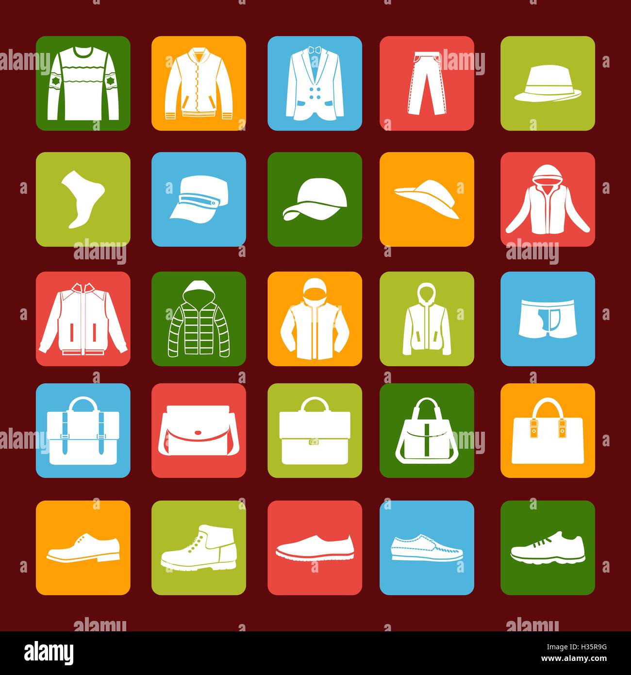 men's clothes and accessories icons Stock Vector Image & Art - Alamy