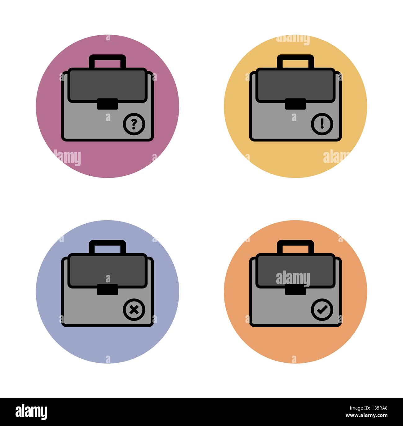 Briefcase icon in circle Stock Vector Images - Alamy