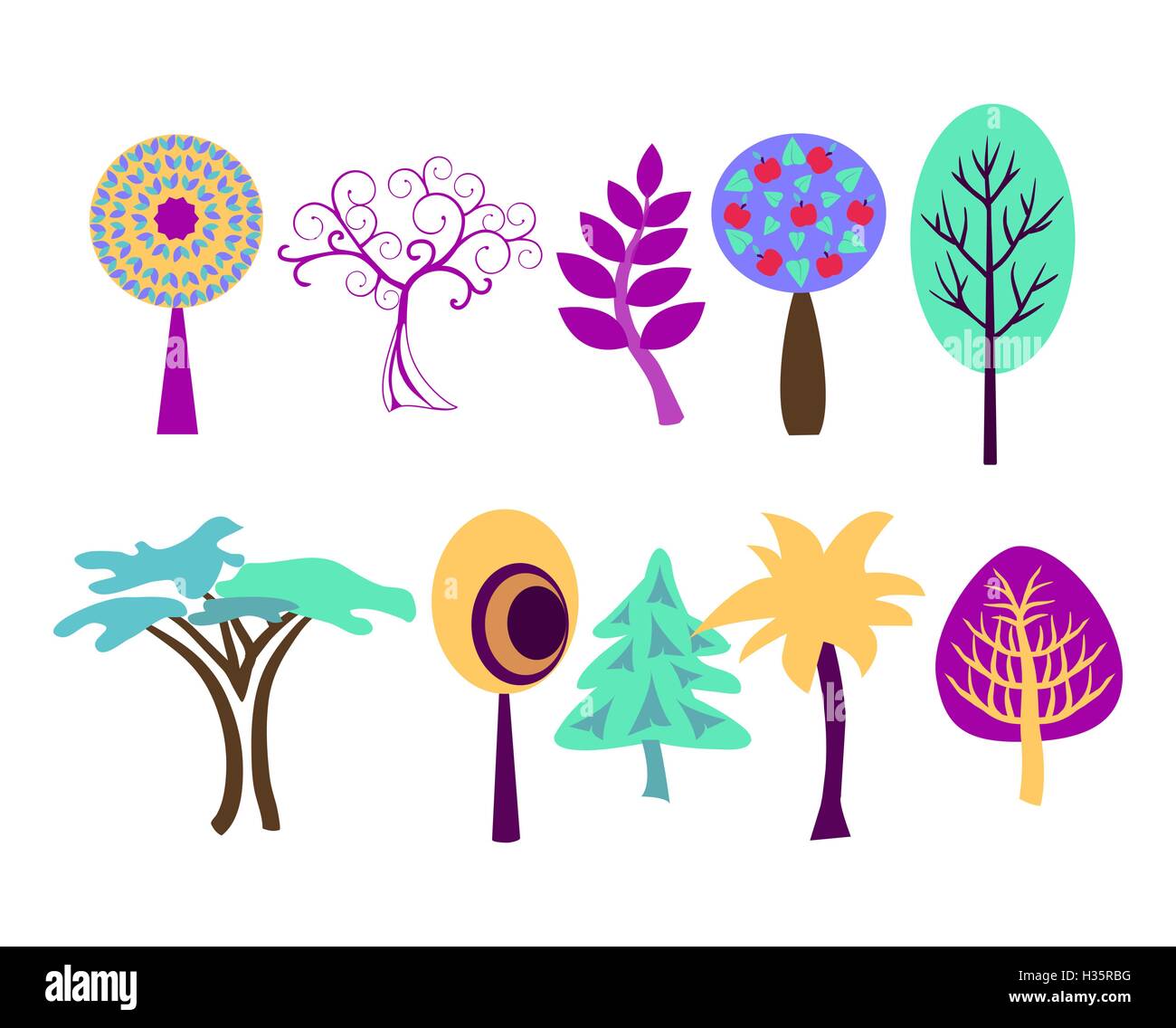 Wood logo vector flat hi-res stock photography and images - Alamy