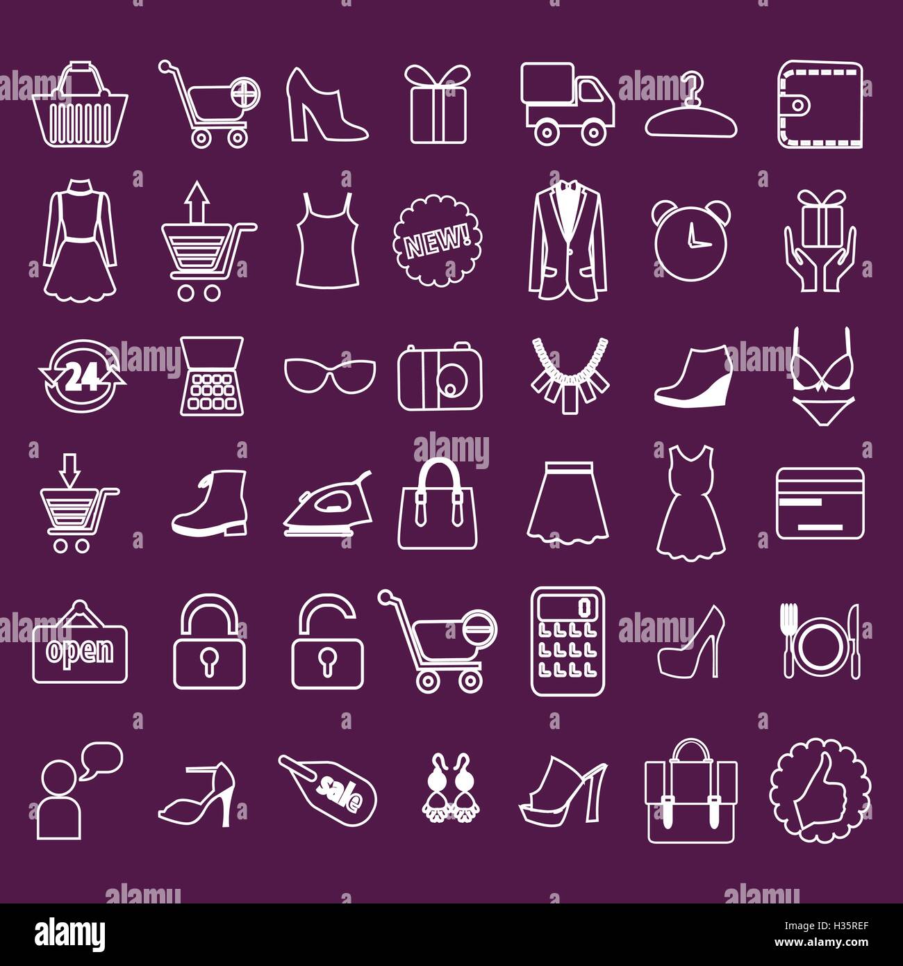 Shopping and Retail related icons set Stock Vector Image & Art - Alamy
