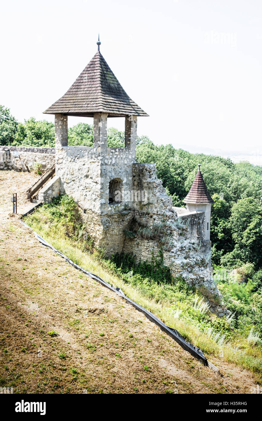 Small turret in Trencin castle, Slovak republic, Central Europe. Travel ...