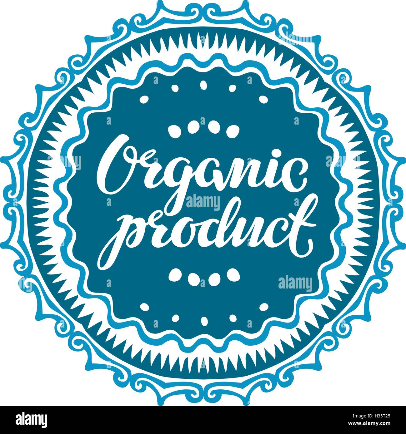 Stamp with text Organic Product written inside. Lettering vector ...