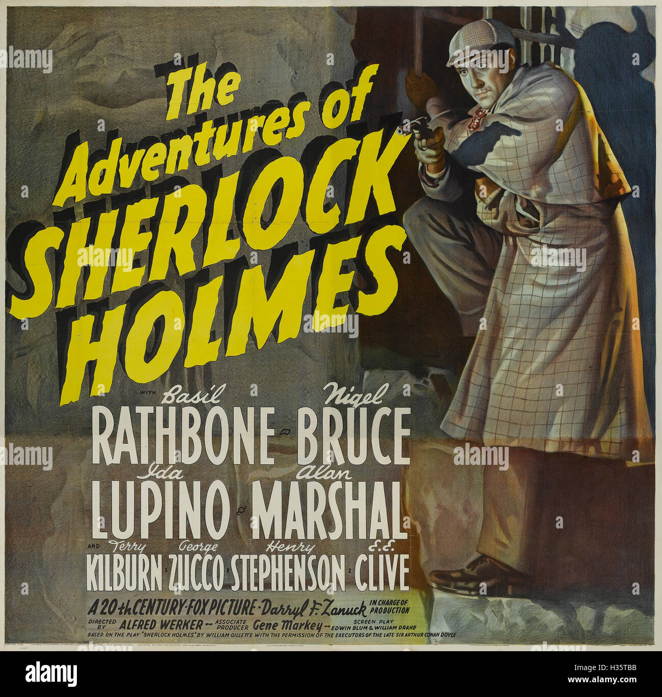 THE ADVENTURES OF SHERLOCK HOLMES 1939 20th Century Fox film with Basil ...