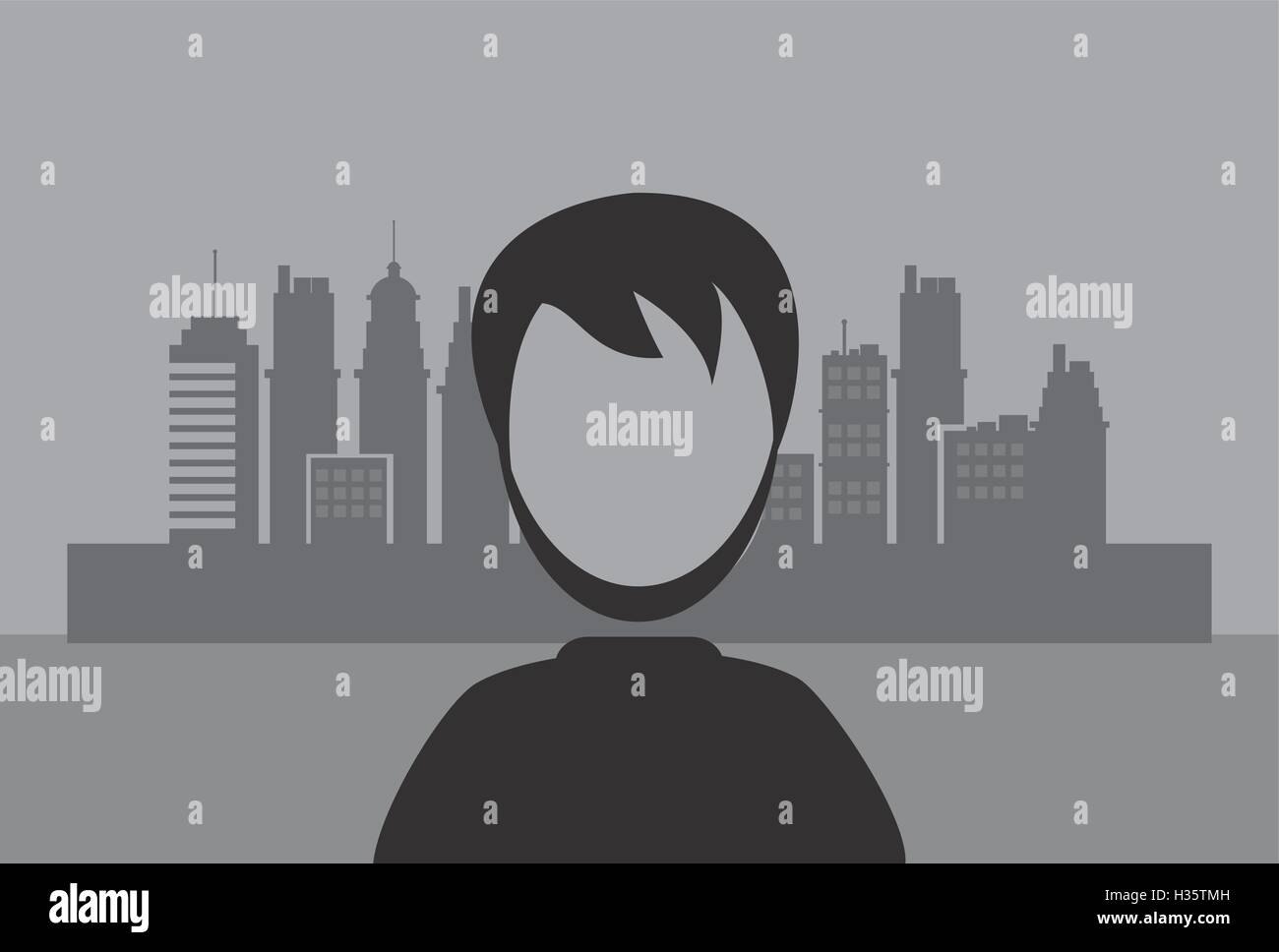man with city background image Stock Vector Image & Art - Alamy