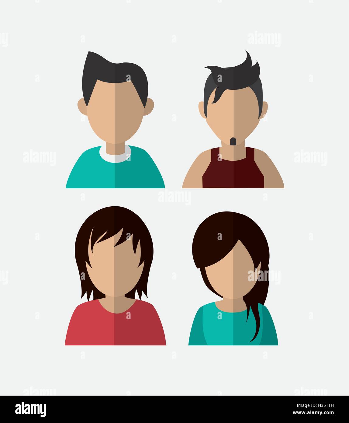 assorted people portrait icons image Stock Vector Image & Art - Alamy