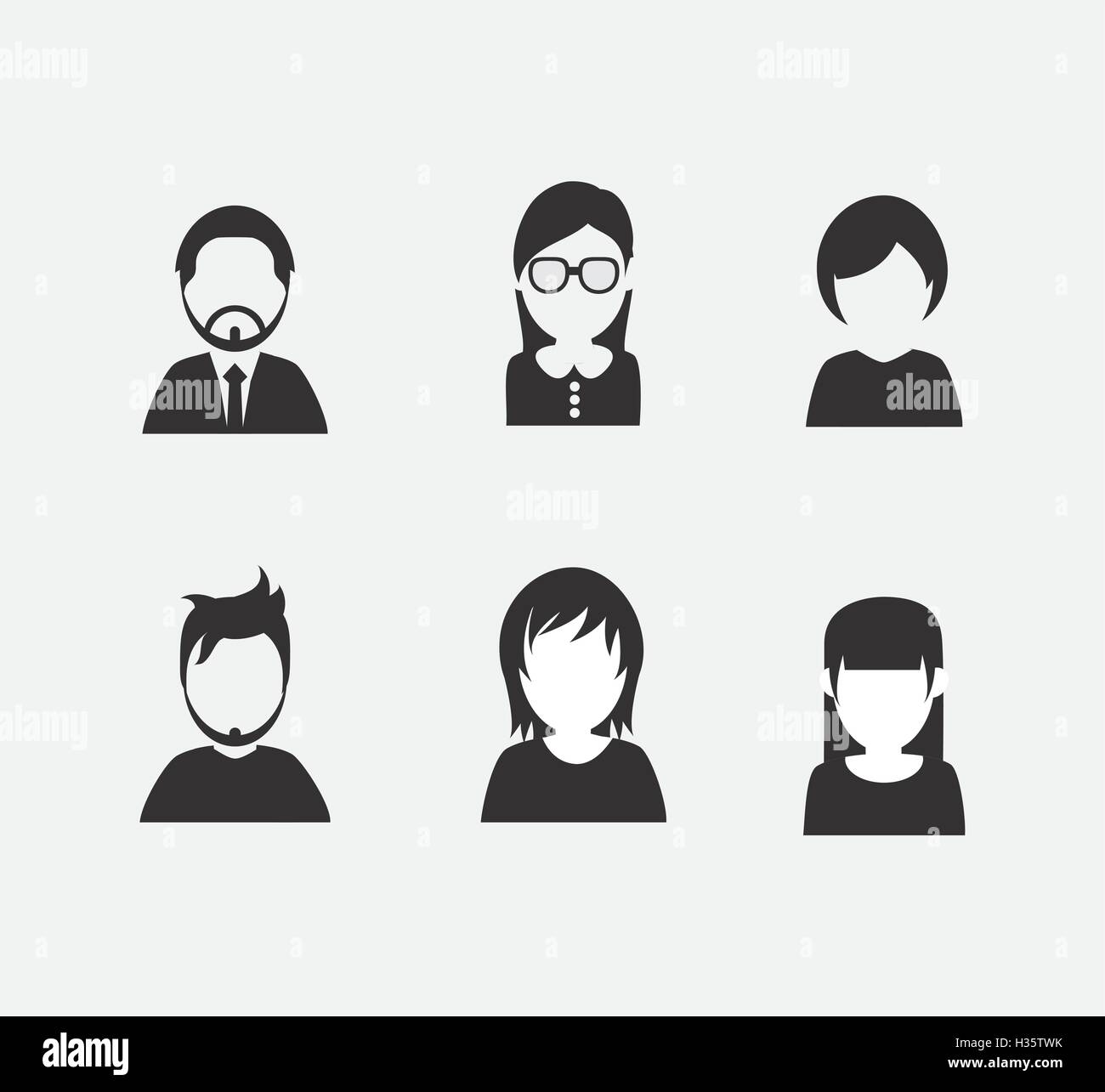 assorted people portrait icons image Stock Vector Image & Art - Alamy